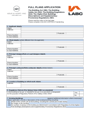 Building Notice 202324 Doc Template | pdfFiller