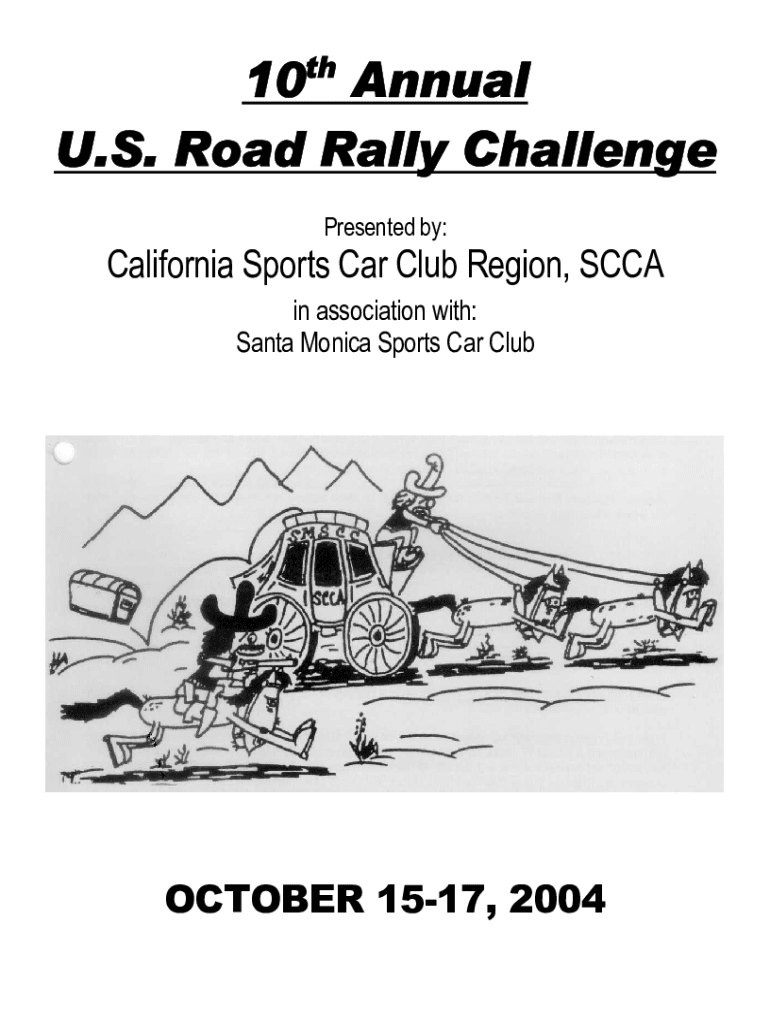 Fillable Online United States Road Rally Challenge - Sports Car Club of ...