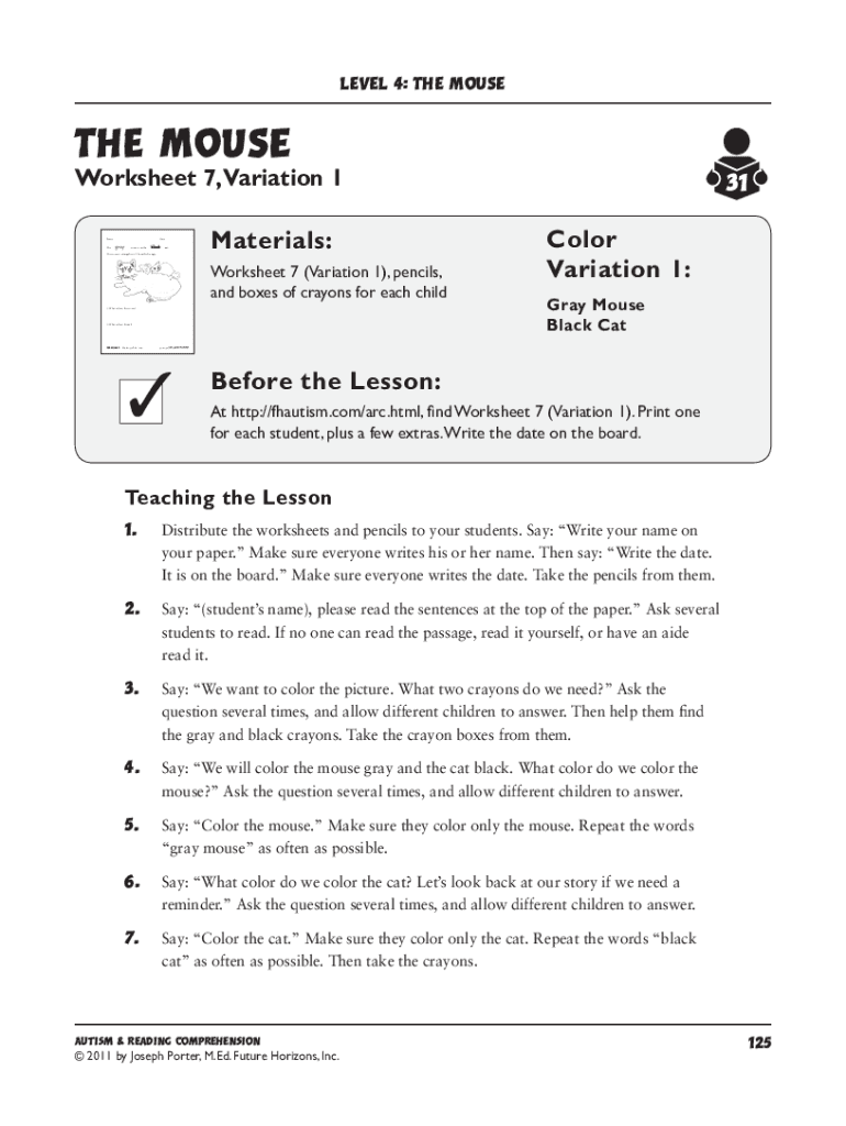 Fillable Online The MOUSE Worksheet 7, Blank Fax Email Print - pdfFiller