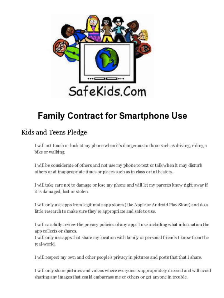 Fillable Online FREE Printable and Editable Cell Phone Contract for ...