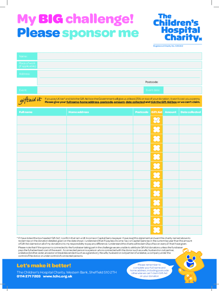 Fillable Online Sponsorship form 2020.indd Fax Email Print - pdfFiller