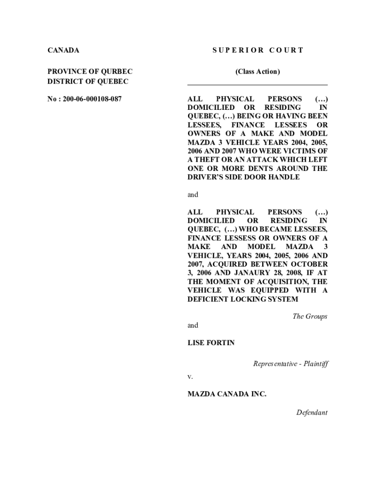 Fillable Online Quebec Court of Appeal confirms right of lessor to ...