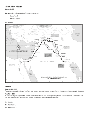 Fillable Online Genesis 12 NIV - The Call of Abram - The LORD had said ...