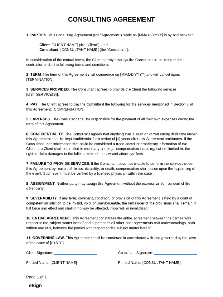 Free Consulting Agreement Template Word - ApproveMe.com Doc Template ...