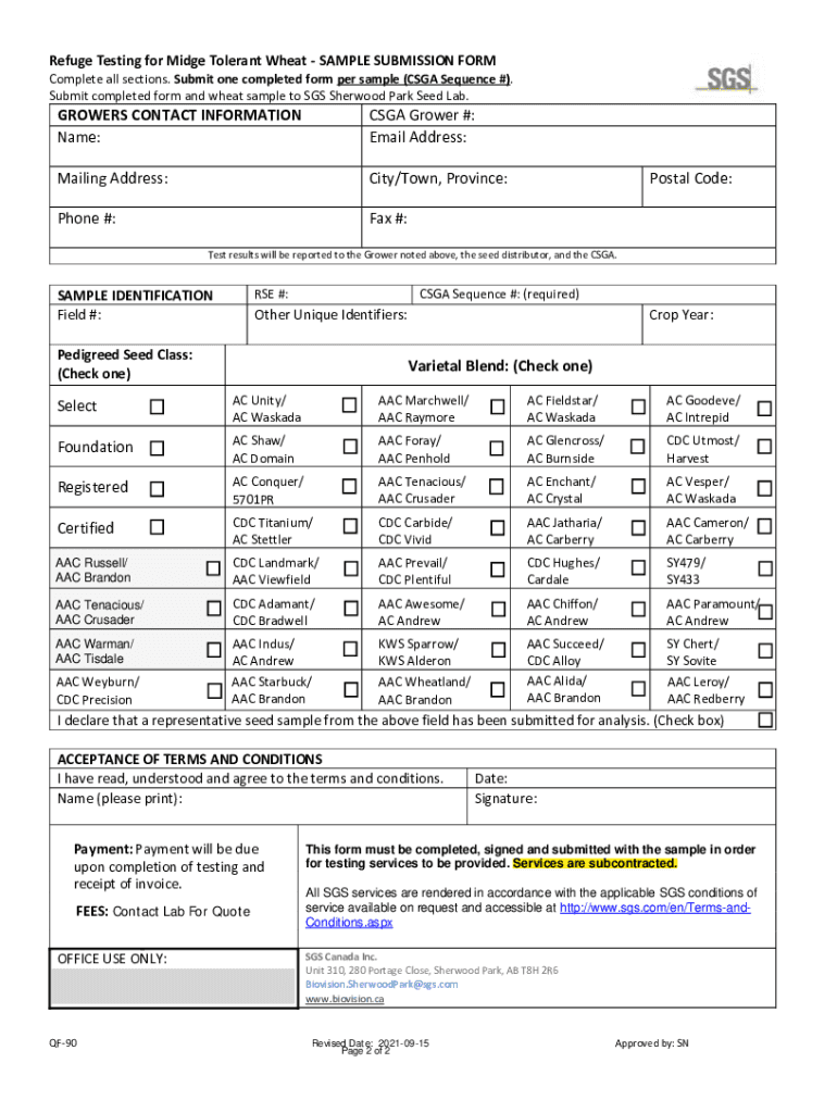 Fillable Online Submitted Sample Sizes for Certification Fax Email ...
