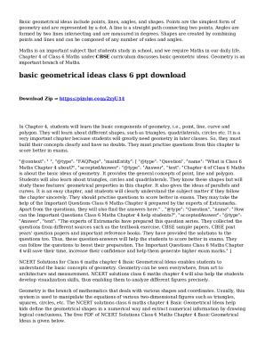 Fillable Online Basic Geometrical Ideas Class 6 Ppt Download Fax Email ...