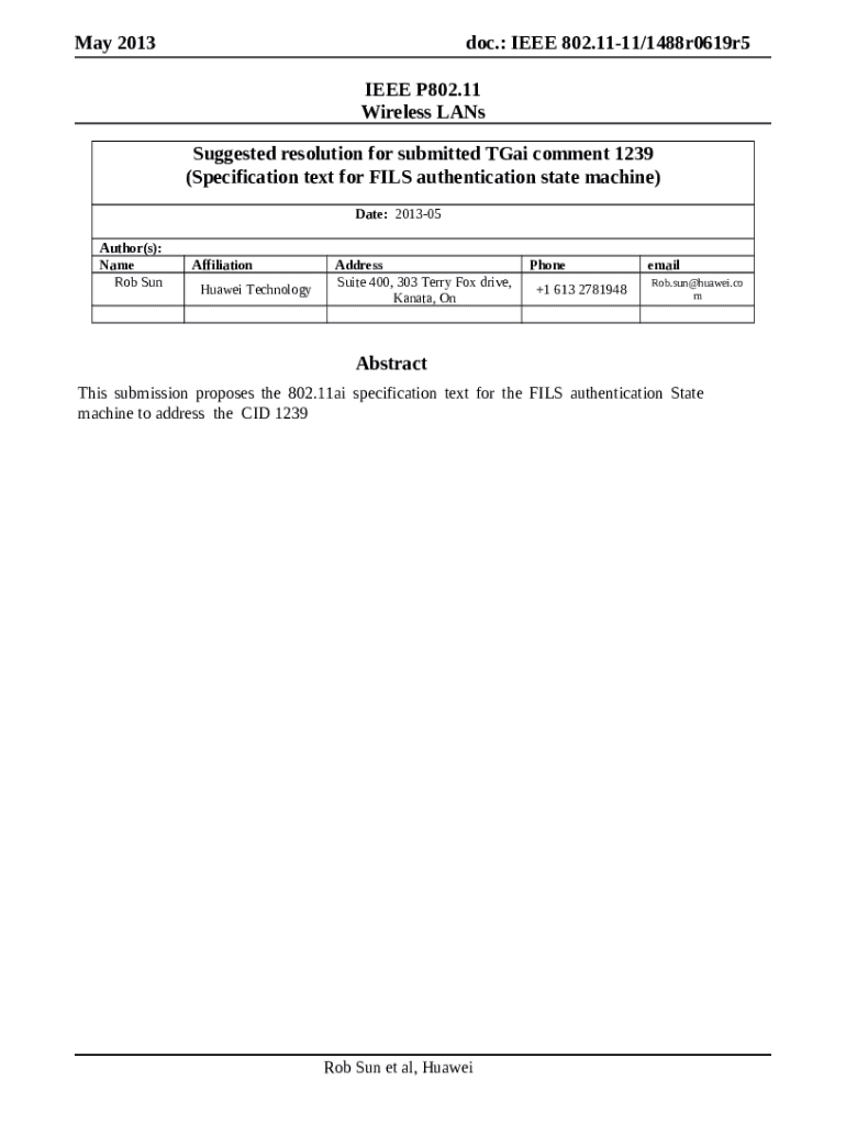 Proposed 802.11ai Specification Text ... - mentor ieee Doc Template ...