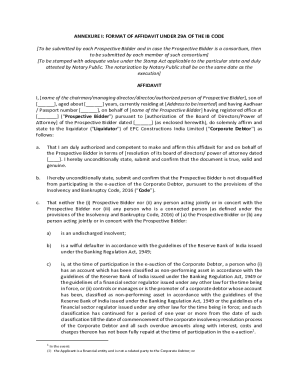 Fillable Online ANNEXURE 4 AFFIDAVIT AND UDERTAKING TO BE ... Fax Email ...