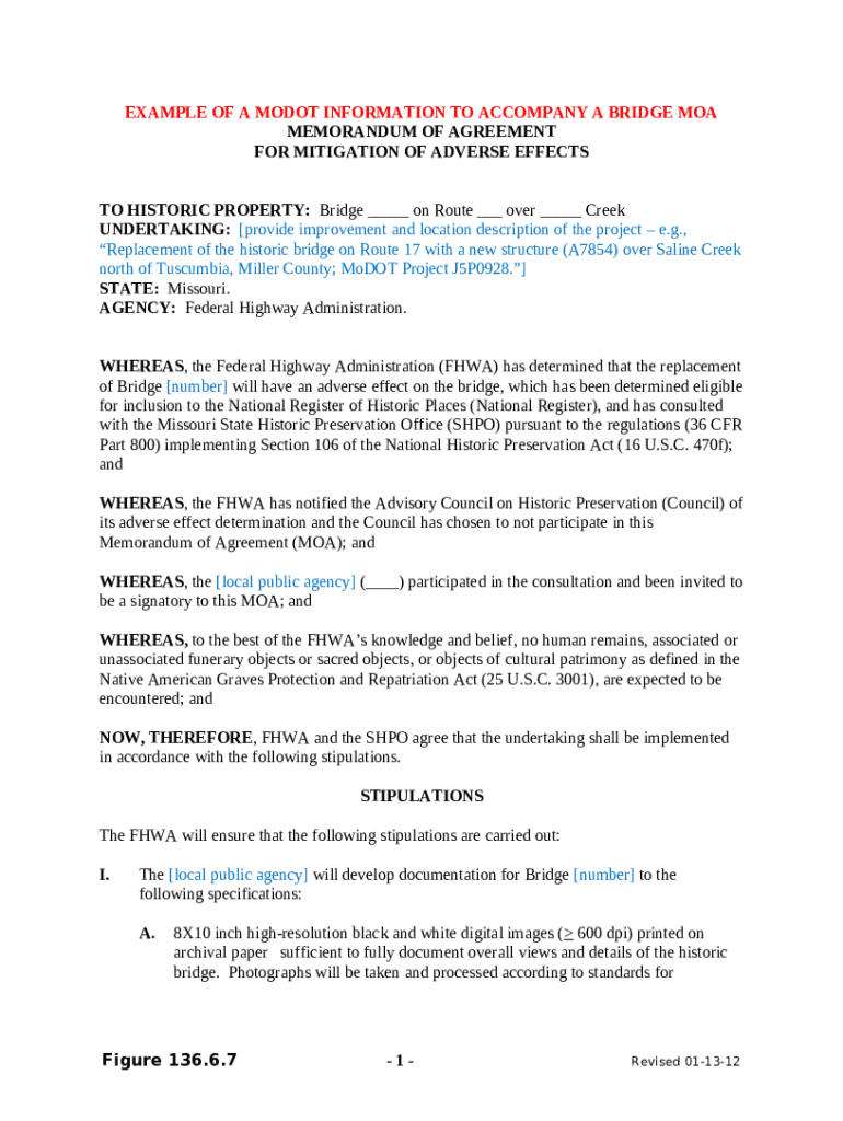 How to Document a Historic Bridge for Mitigation - epg modot Doc Template | pdfFiller