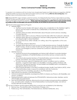 Fillable Online New Provider Orientation Packet Table of Contents Fax ...