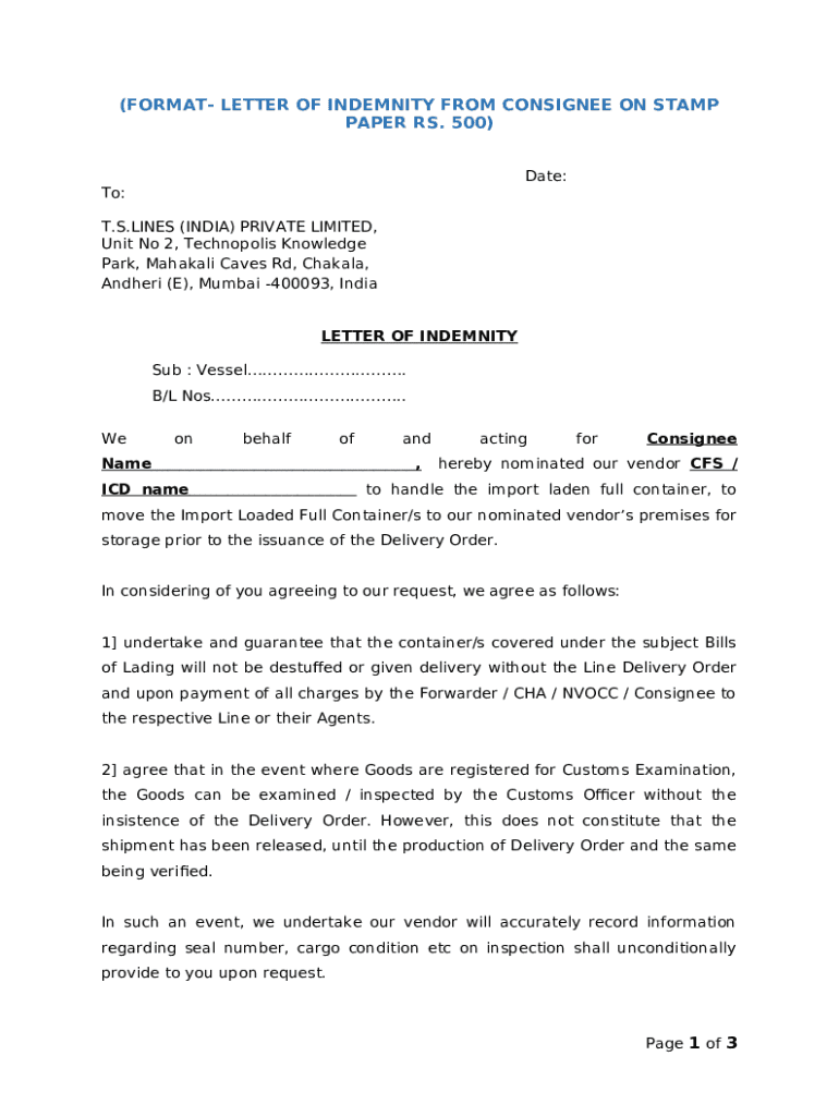 loi-delivering-cargo-without-production-of-the-original-bill- ... Doc ...