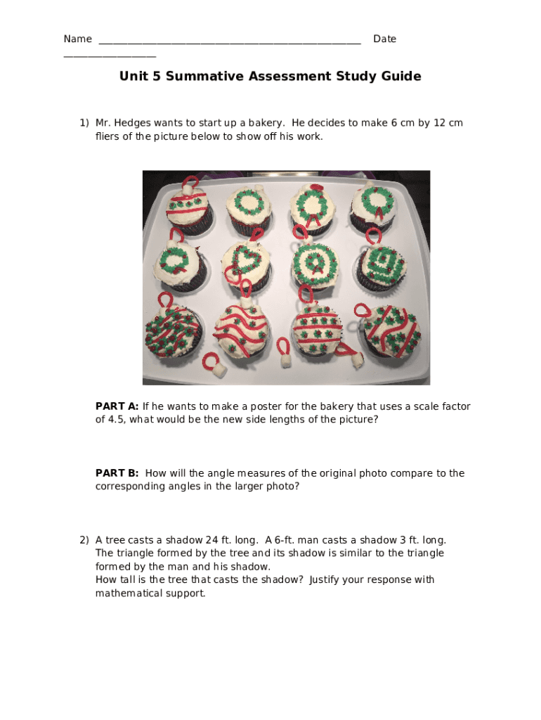 Unit 5 Summative Assessment Study Guide Doc Template | pdfFiller