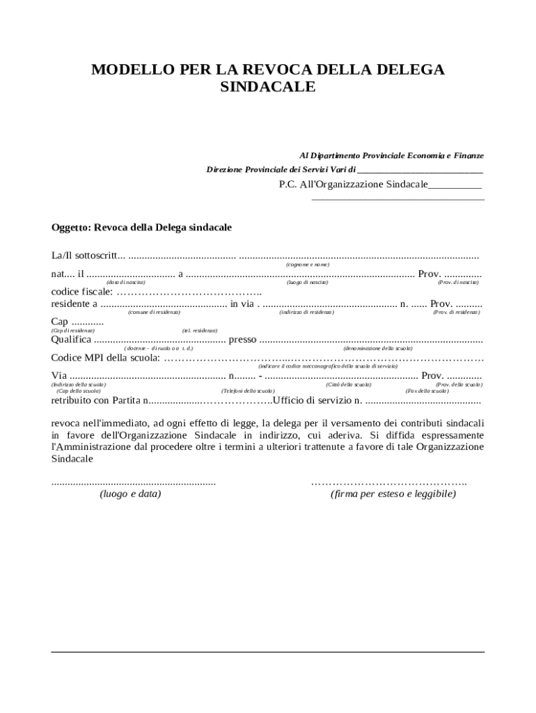 Modello Revoca delega Sindacale.pdf - icguarnaccia.edu.it Doc Template | pdfFiller