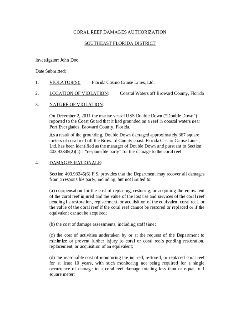 Florida Institute of Oceanography's Keys Marine Laboratory ... Doc Template | pdfFiller