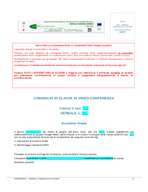 VERBALE n. Doc Template | pdfFiller