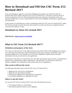 Fillable Online CS Form No. 212 Revised Personal Data Sheet 2 (NEW ...