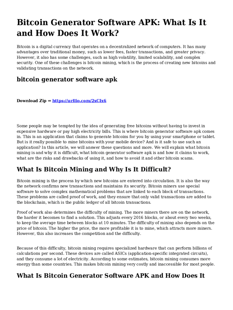 Fillable Online Bitcoin Mining: What Is It And How Does It Work? Fax ...