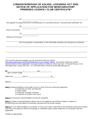 Club premises certificate - Licensing - City of London Doc Template ...