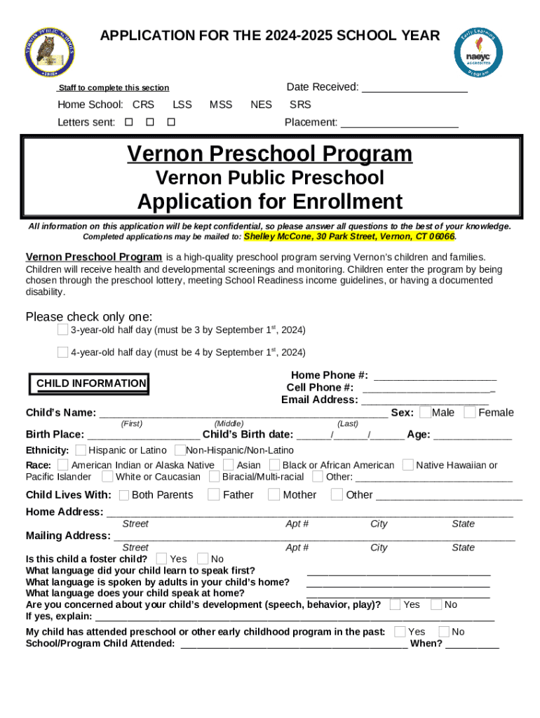 Preschool and Kindergarten Registration Now Open for ... Doc Template ...