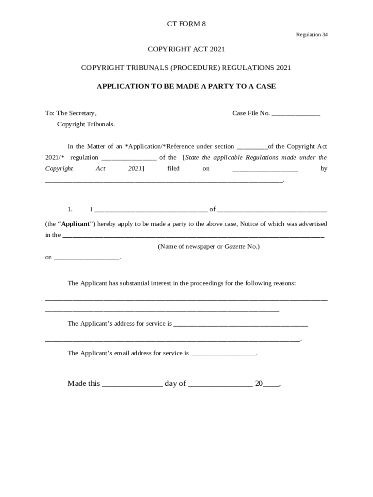 Regulation 34 Doc Template | pdfFiller