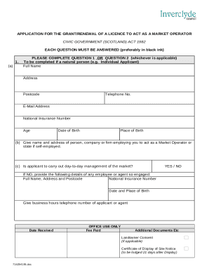 Application for a Market Operator's Licence Doc Template | pdfFiller