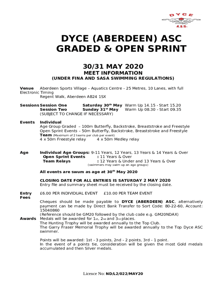 Dyce Amateur Swimming Club - sasanorth org Doc Template | pdfFiller