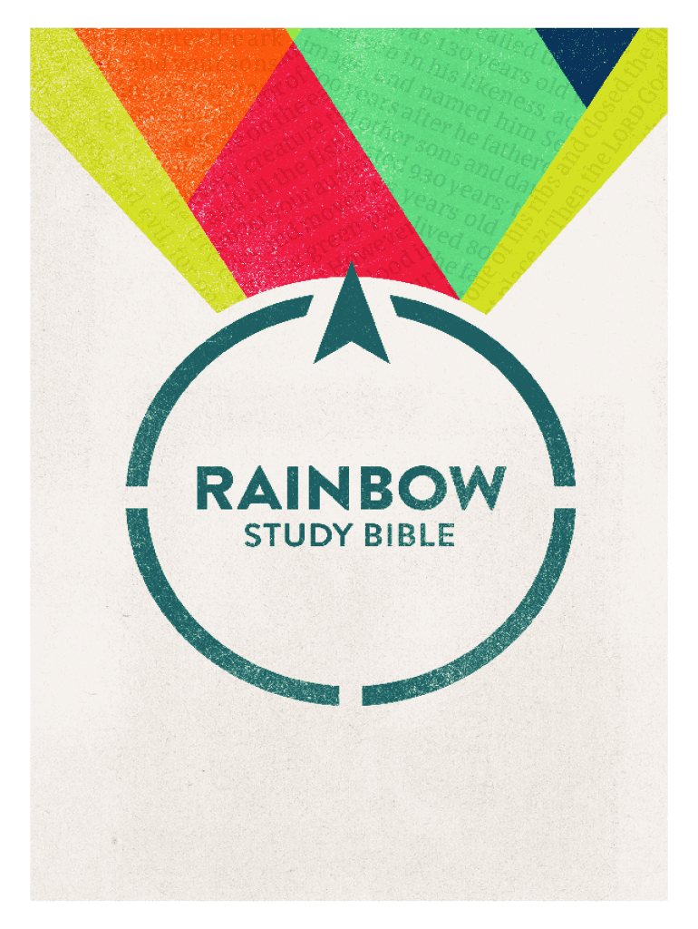 Fillable Online NIV Rainbow Study Bible, Jacketed Hardcover Indexed Fax ...