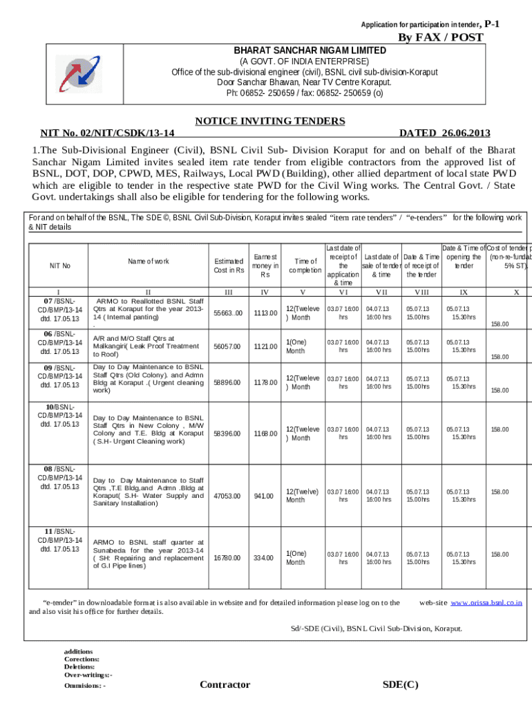 Himanshu Mohan - Bharat Sanchar Nigam Limited Doc Template | pdfFiller