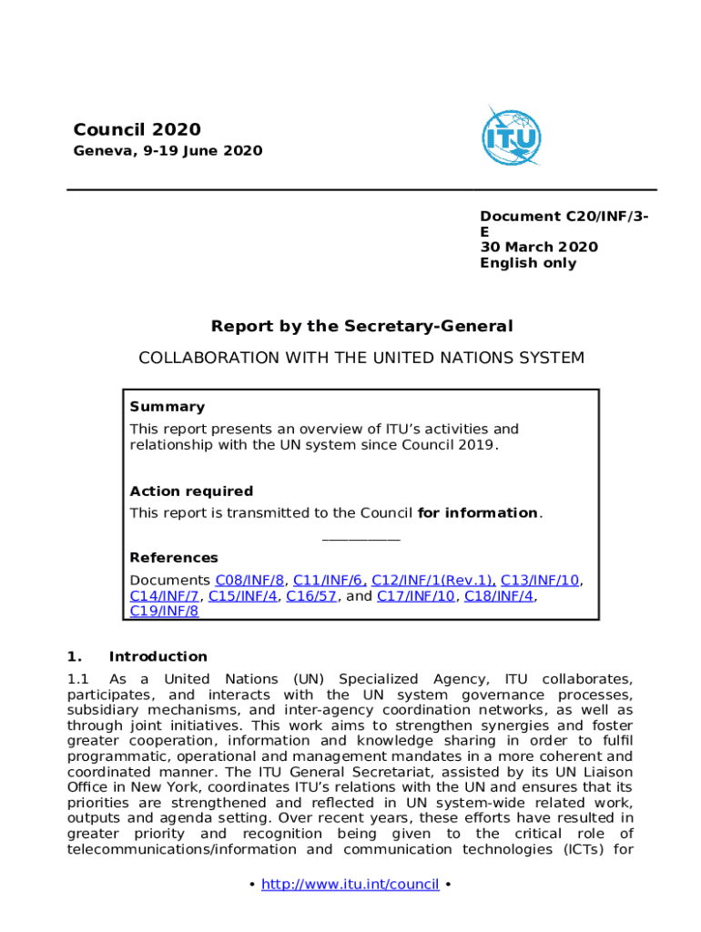 C20 template - Sustainable Development Goals Doc Template | pdfFiller