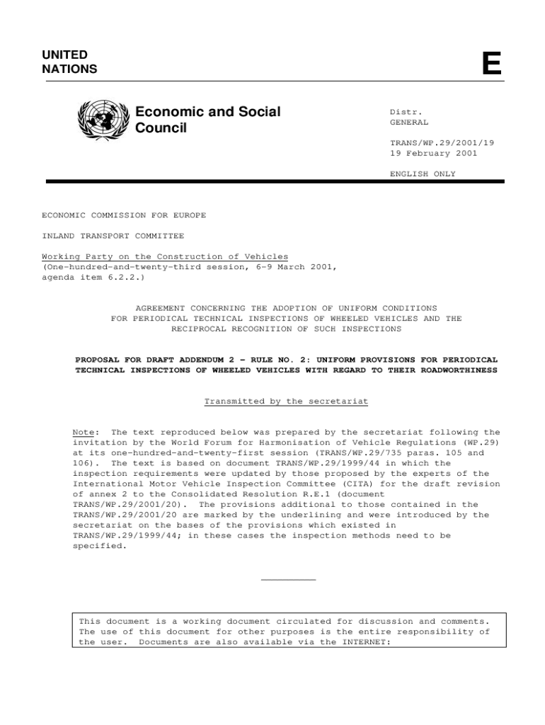 Fillable Online FOR PERIODICAL TECHNICAL INSPECTIONS OF WHEELED ...