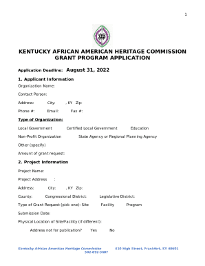 KY African American Heritage Commission Special-Called ... - heritage ...