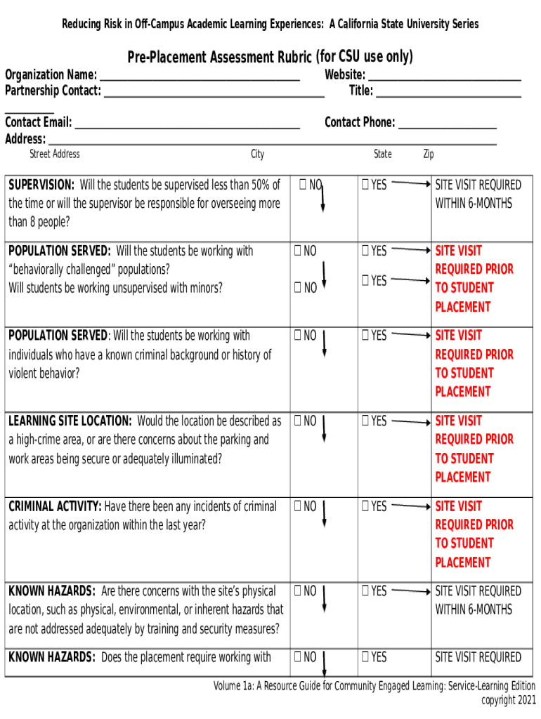 Learning Site Self-Assessment Doc Template | pdfFiller
