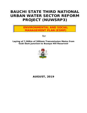 Environmental-and-Social-Management-Plan-for-Laying-of ... Doc Template | pdfFiller