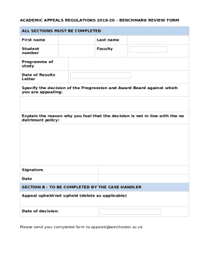 Benchmark Review Doc Template | pdfFiller