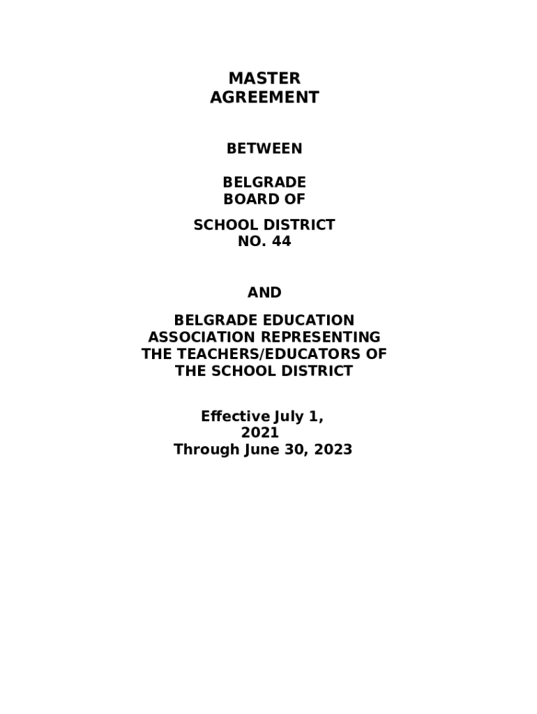 ABC Master Agreement 2023-25 Doc Template | pdfFiller