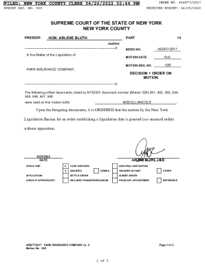 Fillable Online (M) Standard Form -- Ruling on Motion (Short Form).pdf ...