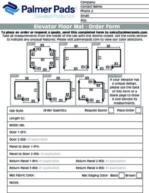 Fillable Online Elevator floor mat measuring form (Final Final) Fax ...