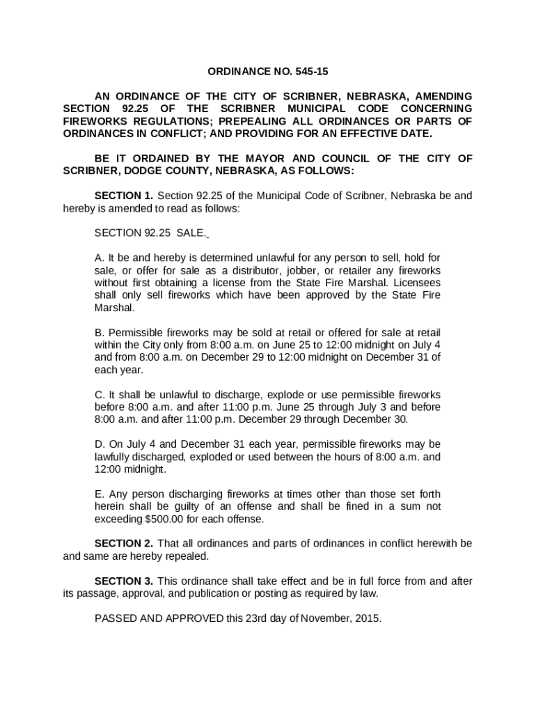 Revised Fireworks Ordinance (00169206-2).DOC Doc Template | pdfFiller