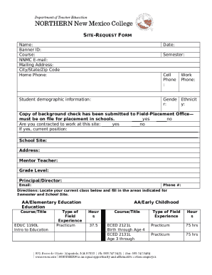 Site-Request Doc Template | pdfFiller