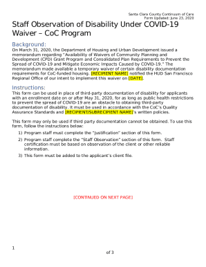 Third Set of CPD Waivers for CoC, YHDP, and ESG ... Doc Template ...