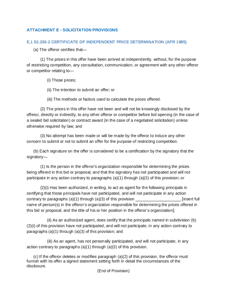 48 CFR52.203-2 - Certificate of Independent Price ... Doc Template | pdfFiller