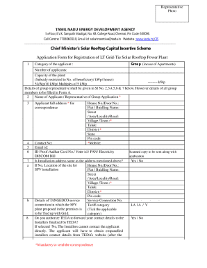 Fillable Online Chief Ministers Solar Roof Top Capital Incentive Scheme Application form. Chief ...