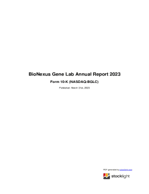 Fillable Online Latest SEC filings for BioNexus Gene Lab Corp. (BGLC ...