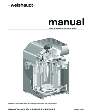 Remplissable En Ligne Weishaupt Thermo Unit WTU 15-G, 20-G, 25-G, 30-G ...