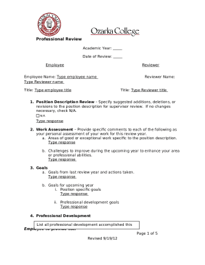 Request for Position Review Steps: Doc Template | pdfFiller