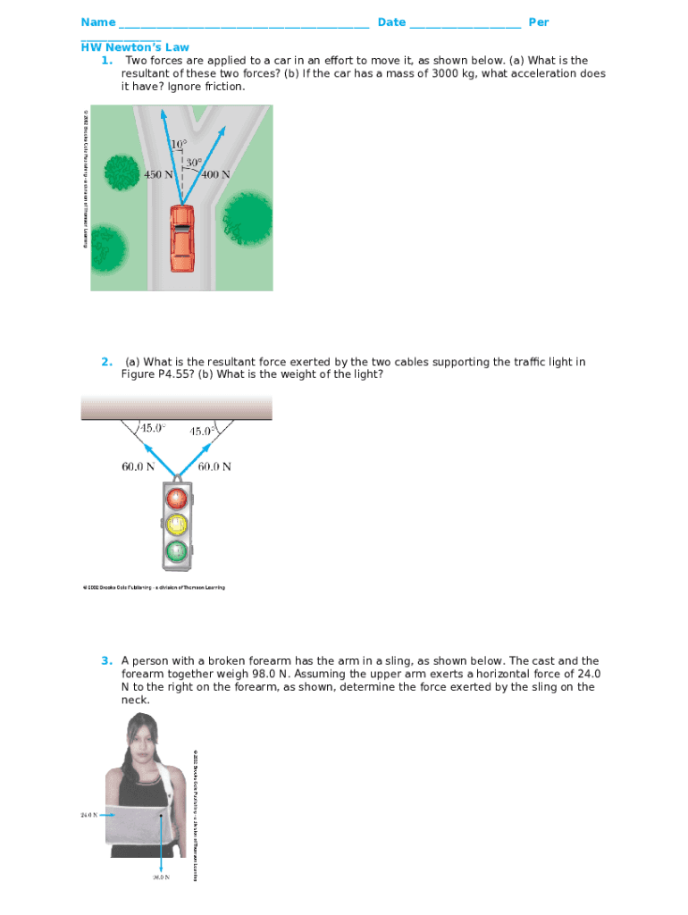 SC353 Worksheet 1 Lesson 1 Newton's Laws by Jacky Wang.docx Doc Template | pdfFiller