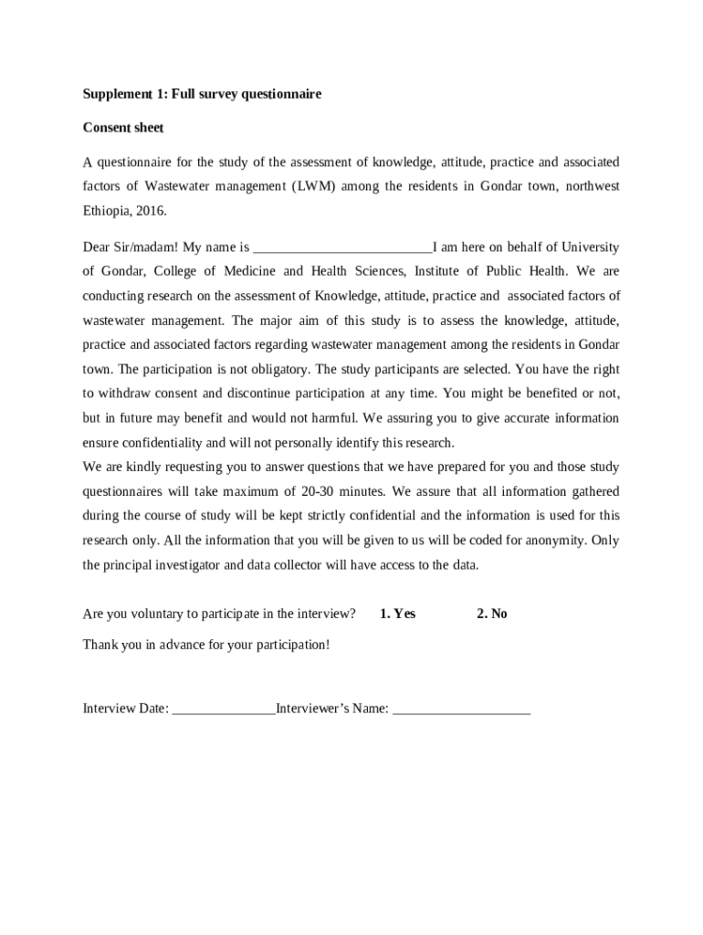 EPA POTW Screener Questionnaire - SAMPLE COPY - 2019 Doc Template ...