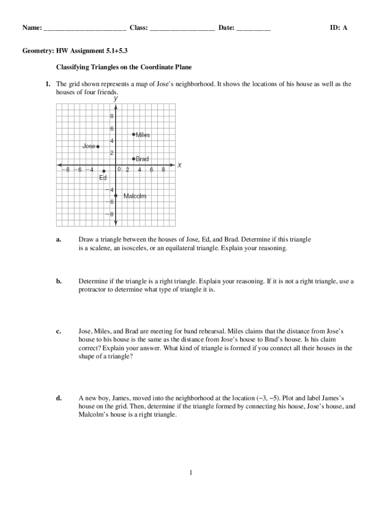 Fillable Online How to Classify Triangles: Coordinate Grid - YouTube ...