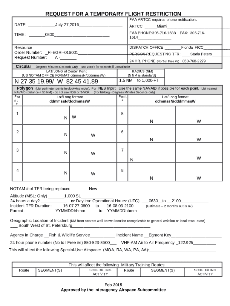FAA Temporary Flight Restrictions -- Graphics - gacc nifc Doc Template ...