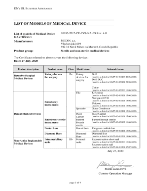Fillable Online DNV GL receives Notified Body status for MDR ...